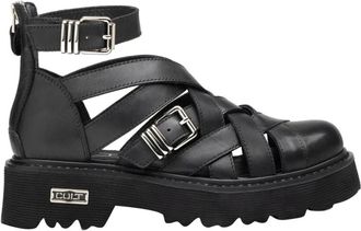Cult Femme, Chaussures, Noir, Taille: 40 EU Slash Sandal
