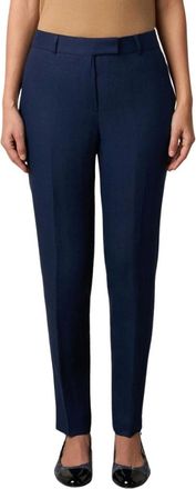 Brooks Brothers Pantalon en lin ajust&eacute; - Femme - Pantalons - Bleu - Taille: 34 FR