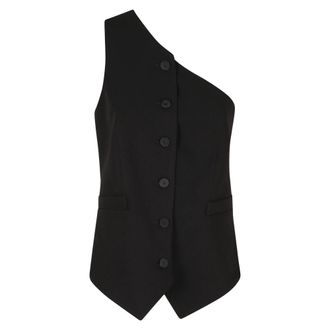 Federica Tosi One-Shoulder Vest - - Suits - Damen - Schwarzk - XS