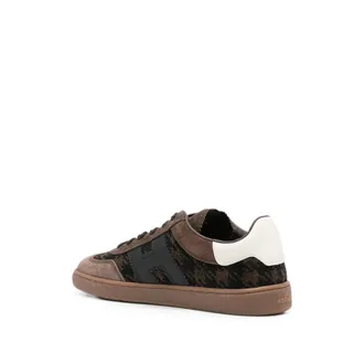 Hogan Houndstooth Suede-Leather Sneaker - Brown