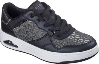 Skechers Womens Uno Ctl-Shiny Safari Sneaker, Schwarz / zinnfarben, 37.5 EU