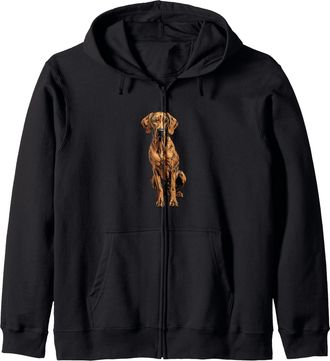 Whyitsme Design Redbone Coonhound Hund Illustration Kapuzenjacke