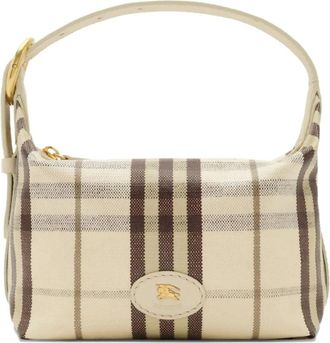 Burberry Femme, Sacs, Blanc, Taille: ONE Size Printed Canvas Handbag