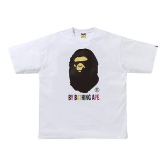 A Bathing Ape A Bathing Ape, Homme, Tops, Blanc, Taille: XL T-shirt D&eacute;contract&eacute; Color&eacute;