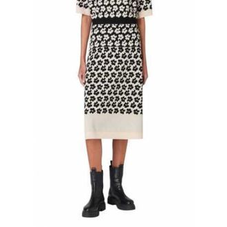 Paul Smith Femme, Jupes, Noir, Taille: 36 FR Jupe Midi en Maille Imprim&eacute; L&eacute;opard