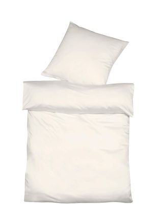 Fleuresse Halbleinen Bettwäsche Provence Creme, 1 Bettbezug 135 x 200 cm + 1 Kissenbezug 80 x 80 cm