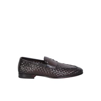 Santoni Homme, Chaussures, Brun, Taille: 42 1/2 EU Mocassins Marron Fabriqu&eacute;s en Italie