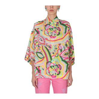 Dolce & Gabbana Bedrucktes Seidentwill-Hemd - - Blouses & Shirts - Damen - Mehrfarbig - S