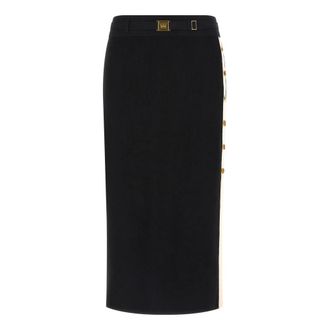 Elisabetta Franchi Midi Strickrock - - Skirts - Damen - Schwarzk - M