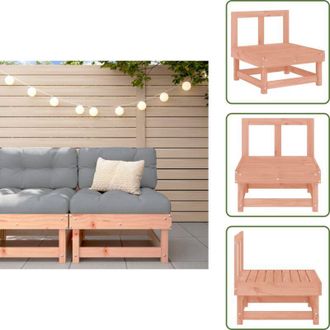vidaXL The Living Store - Garten-Mittelsofa Massivholz Douglasie - Gartensofa - Holzsessel - Gartenm&ouml;beln - Lounge M&ouml;bel - Au&szlig;engartenm&ouml;bel