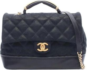 Chanel Pre-owned Sac Matelass&eacute; Cuir 2way - Femme - Pre-owned - Noir - Taille: ONE Size