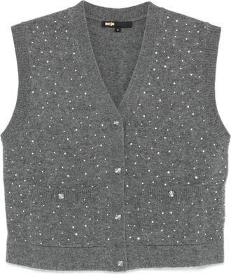 Maje Poloshirt mit Zierkn&ouml;pfen - Grau