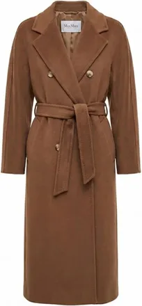 Max Mara Femme, Manteaux, Brun, Taille: 38 FR Belted Manteaux