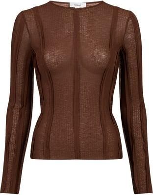 Topshop T-shirt moulant Belma &agrave; manches longues
