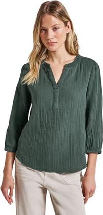 Street One A345607 Tunique en Mousseline, Vert Moyen, 40 Femmes