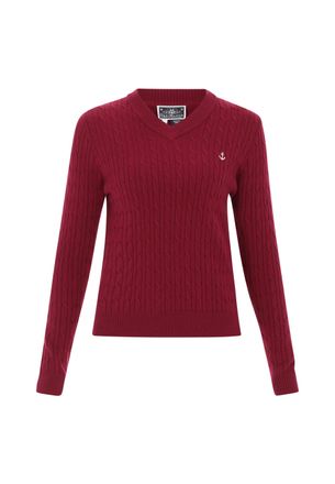 Dreimaster Dreimaster Pullover Frauen Weinrot