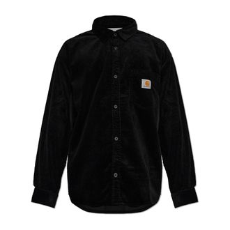 Carhartt Work in Progress Corduroy Shirt Loyde - - Shirts - Herren - Schwarzk - S