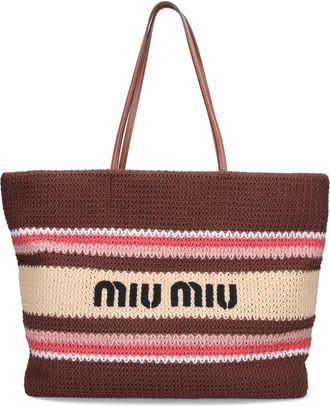 Miu Miu Logo Tote Bag