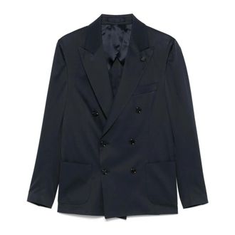 Lardini Zweireihiger Baumwollblazer - - Suits - Herren - Blau - L