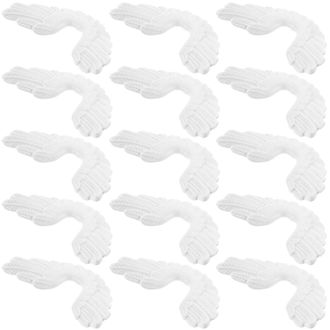Cabilock FIXOSHEE 24 St&uuml;ck Teiliges Wei&szlig;e Engelsfl&uuml;gel DIY Bastelornamente Langlebig f&uuml;r Weihnachtsbaum Anh&auml;nger Kranz Dekorationen und Pers&ouml;nliche Geschenkide