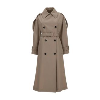 Sportmax Femme, Manteaux, Beige, Taille: 42 FR Trench lungo