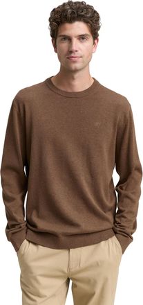 Tom Tailor Herren 1039810 Pullover, 38678-Dark Taupe Melange, S