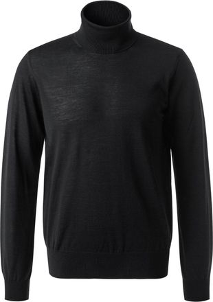 Emporio Armani Herren Rollkragenpullover schwarz unifarben