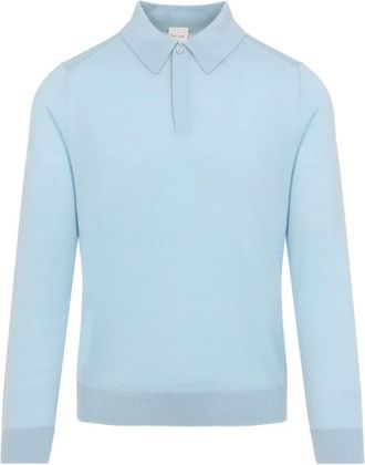 Paul Smith Homme, Tops, Bleu, Taille: XL Wool Sweater Polo