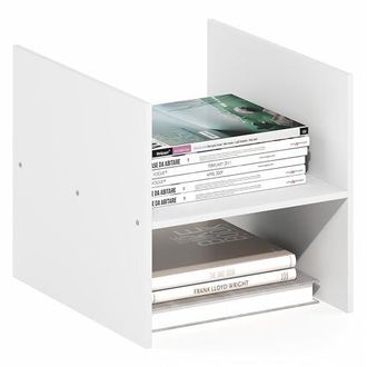 Furinno Cubicle W&uuml;rfel-Einsatz, H-Regal Cube Organizer, 2-st&ouml;ckiges Regalzubeh&ouml;r, passend f&uuml;r Furinno Triple Thick Cubes und IKEA Kallax, f&uuml;r Aufbewahrung und