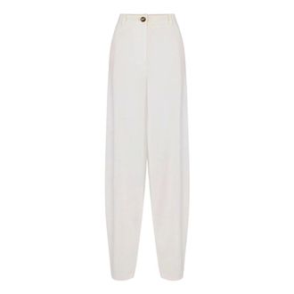 Elisabetta Franchi Femme, Pantalons, Blanc, Taille: 38 FR Pantalone Pa17861E2-360