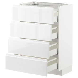 IKEA METOD Unterschr., 4 Fronten/4 Schubladen