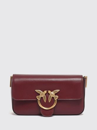 Pinko Love Birds Mini-Umh&auml;ngetasche aus Leder mit Metallkette