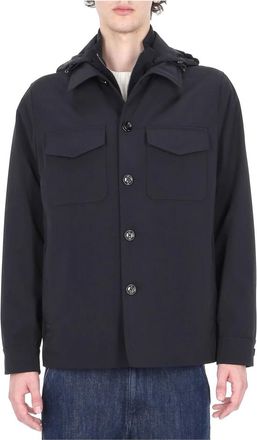 Moorer Homme, Vestes, Bleu, Taille: XL Giubbino Overshirt Maffei-Kr
