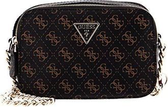 Guess Noelle Crossbody Camera, Bag Women, Brown, Taille Unique