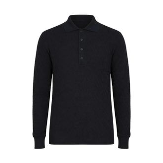 Paolo Pecora Homme, Pulls, Noir, Taille: S Polo &agrave; manches longues