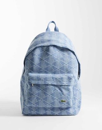 Lacoste Sac &agrave; dos avec monogramme - Bleu