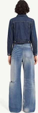 Maison Margiela Distressed Denim Jacket - Blue