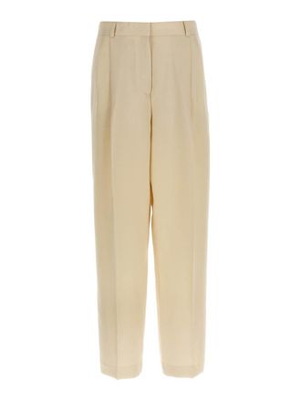 Toteme Casual Hose - Wei&szlig;