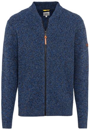 Camel Active Herren Strickjacke aus einem Soften Baumwollmix Blau, Menswear-XXL