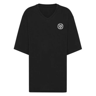 Plein Sport Homme, Tops, Noir, Taille: XL T-shirt V-Neck SS