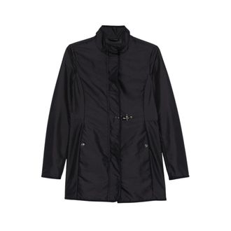 Fay Virginia Coat im Gros-Gr Stil - - Jackets - Damen - Schwarzk - XS
