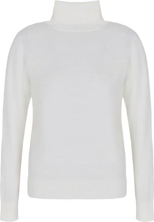 A|X Armani Exchange Femme, Pulls, Blanc, Taille: 40 FR Pull Col Roul&eacute; avec Logo Brod&eacute;