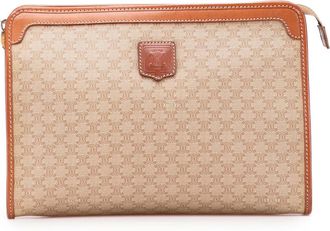 Celine Clutches - Macadam Coated Canvas Clutch - Gr. unisize - in Braun - für Damen