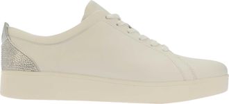 FitFlop Fit Flop - Rally Kristall Sneaker f&uuml;r Damen, Leder (Wei&szlig;/Silber)