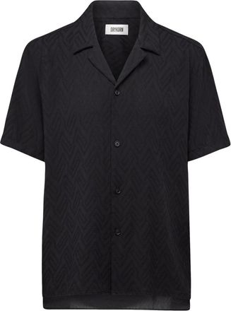 Drykorn Leichtes Kurzarmhemd in Jacquard-Struktur, Regular Fit in