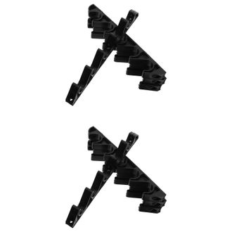 TOPBATHY 8 St&uuml;ck Verstellbare R&uuml;ckenlehnenhalterungen aus UV Best&auml;ndigem Kunststoff f&uuml;r Outdoor Liegest&uuml;hle 5 Fach H&ouml;henversteller Schwarz Ersatzteil f&uuml;r Garte