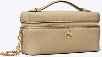 Tory Burch Gesteppte Charlie Kosmetiktasche im Querformat
