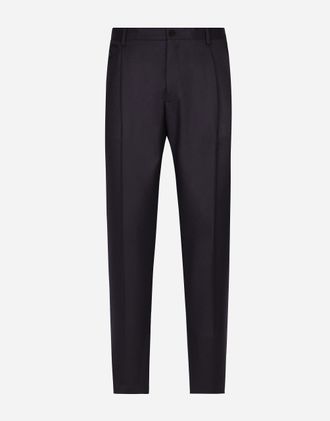 Dolce & Gabbana Sartoriale Hose Aus Flanell - Mann Hosen Und Shorts Blau 54