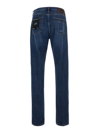 Emporio Armani Mens Slim Fit Jeans Blue Cotton
