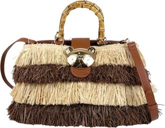 Rue Madam Femme, Sacs, Brun, Taille: ONE Size Riad Fringes Basket